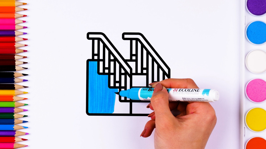 Stairs Drawing for Kids | Preschool Activity