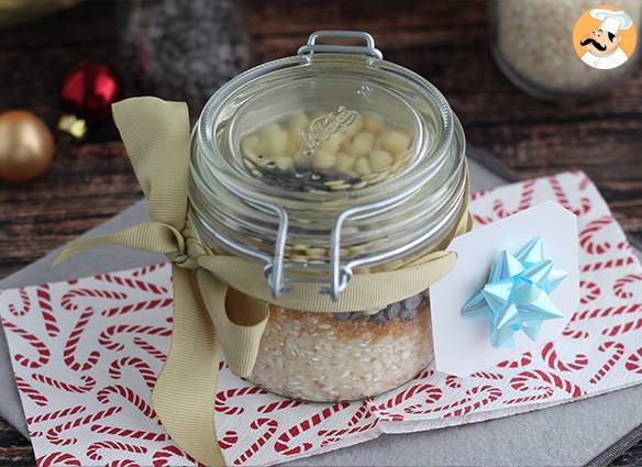 Dark and white chocolate rice pudding kit