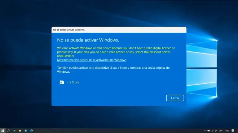 Cómo solucionar el error 0x803fa067 en Windows