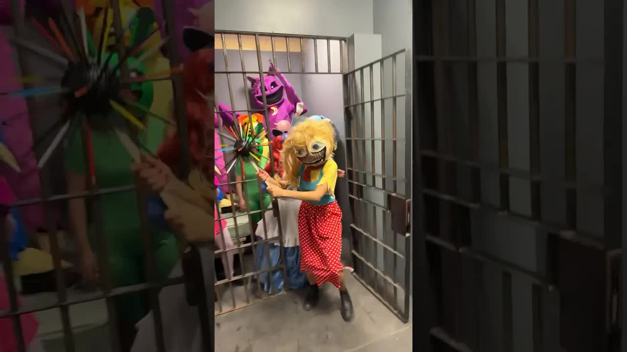 Poppy Playtime Characters in Jail Cell