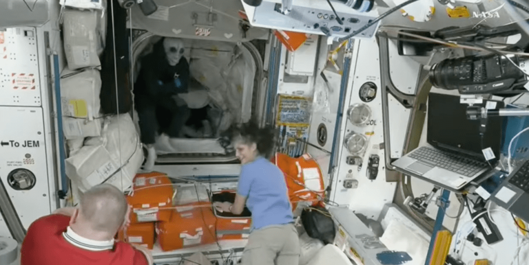 NASA ‘alien’ greets SpaceX crew aboard ISS as stranded astronauts gear up for return to Earth