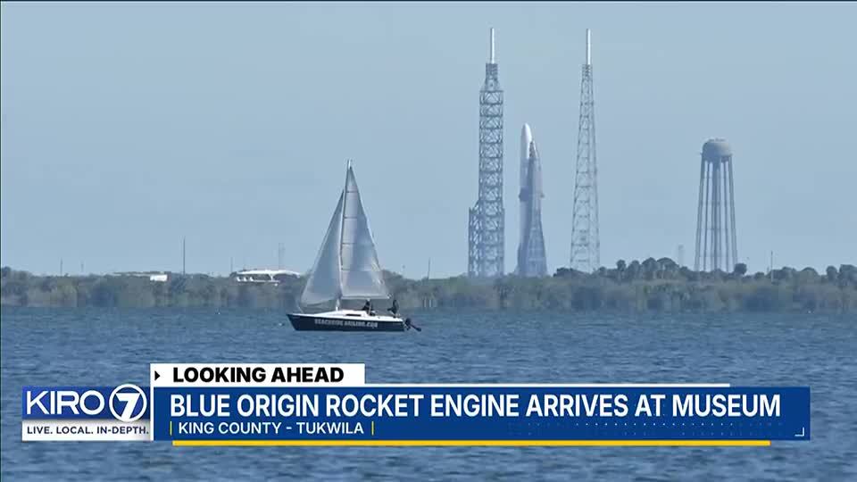 VIDEO: Blue Origin Rocket Engine Arrives at Museum