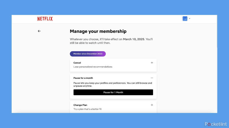 How to pause Netflix subscription