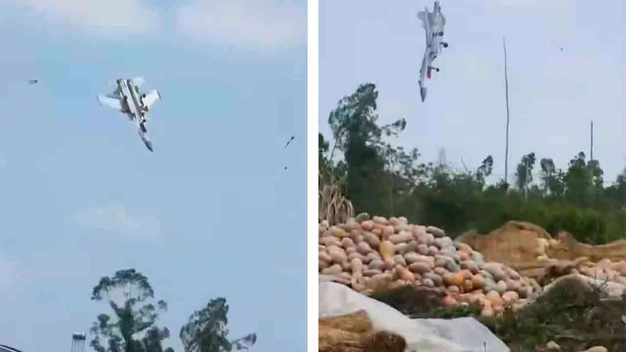 Video: Kinesisk flådefly J-15 styrter ned under træningsflyvning