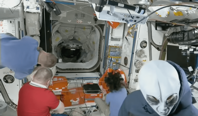 NASA ‘alien’ greets SpaceX crew aboard ISS as stranded astronauts gear up for return to Earth