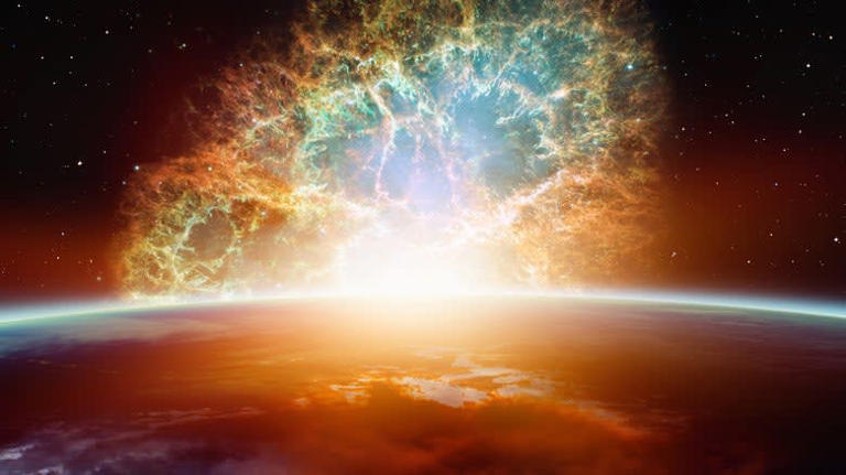 Supernova explosion blamed for two extinction events on Earth