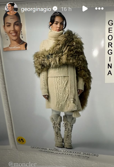 Georgina Rodríguez desfila para Moncler en un desfile a 2.000 metros de ...