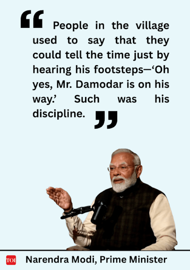 ‘People told time by his footsteps’: PM Modi talks about his father’s ...
