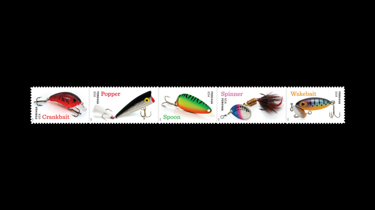 USPS Unveils Freshwater Fishing Lures Forever Stamps