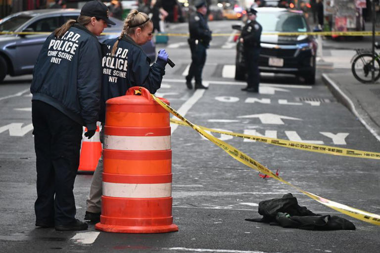 Terrifying scenes as man set on fire in Times Squares after suspect ...