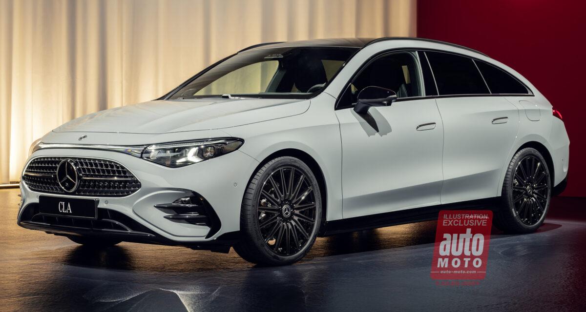Future Mercedes CLA Shooting-Brake (2026) : notre illustration de la ...