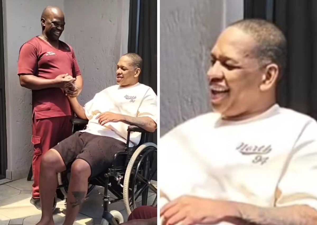 Wheelchair bound Da LES spotted after paralysing stroke [video]