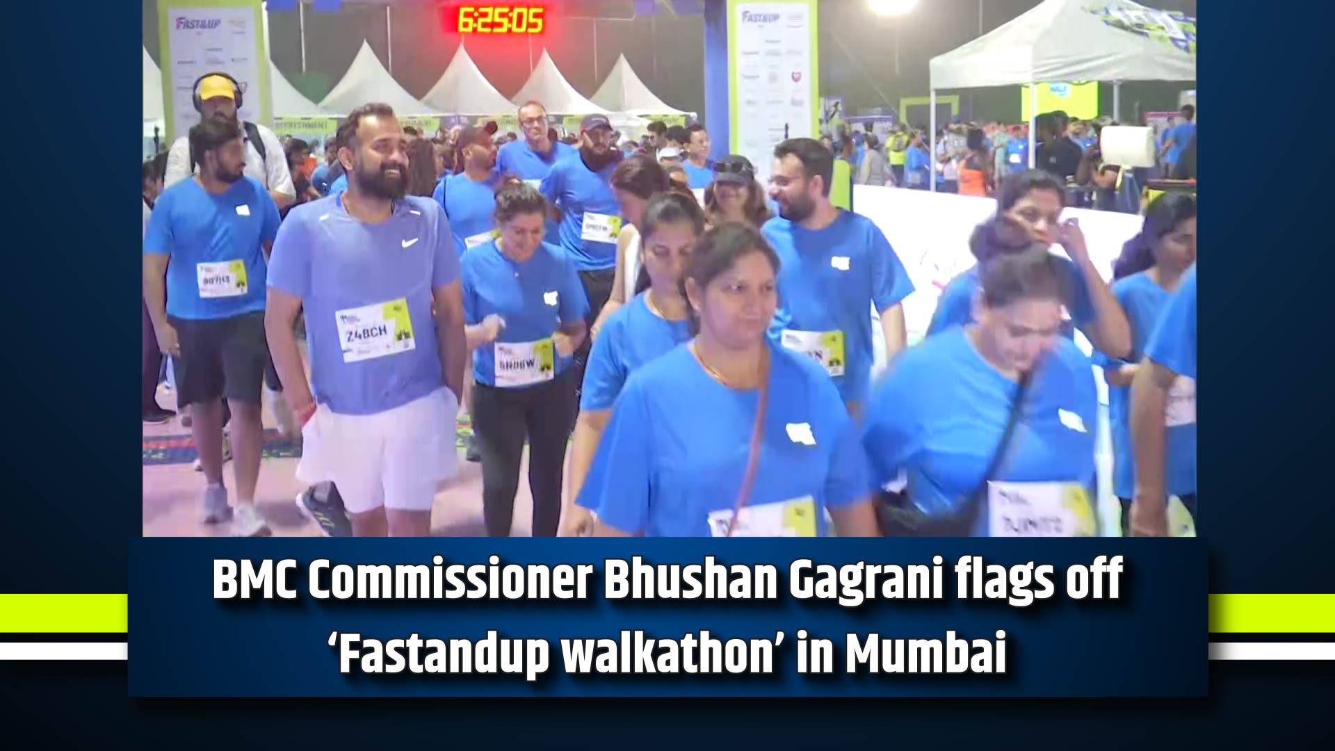 BMC Commissioner Bhushan Gagrani flags off ‘Fastandup walkathon’ in Mumbai