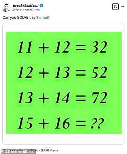 Can you solve a simple math brainteaser? Equation baffles the internet