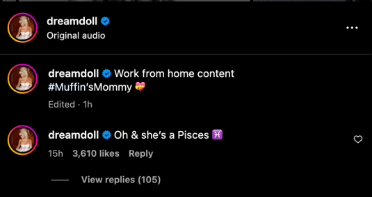 Baller Baby Alert! DreamDoll Welcomes First Child & Flaunts Postpartum ...