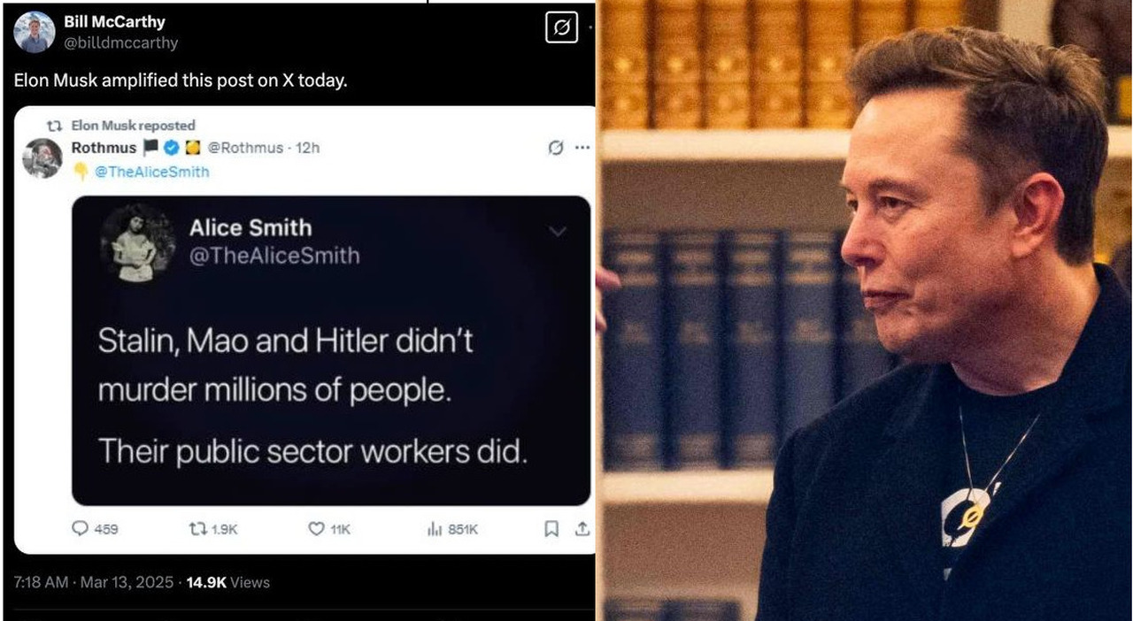 Elon Musk convidive e poi cancella un post: «Stalin e Hitler non hanno ...