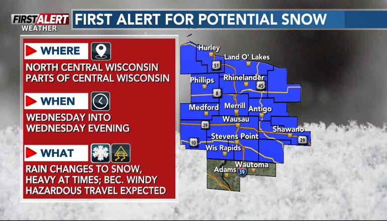 First Alert Weather: Potential winter storm mid-week