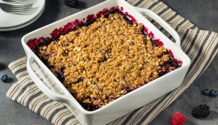 Crumble aux fruits rouges et avoine