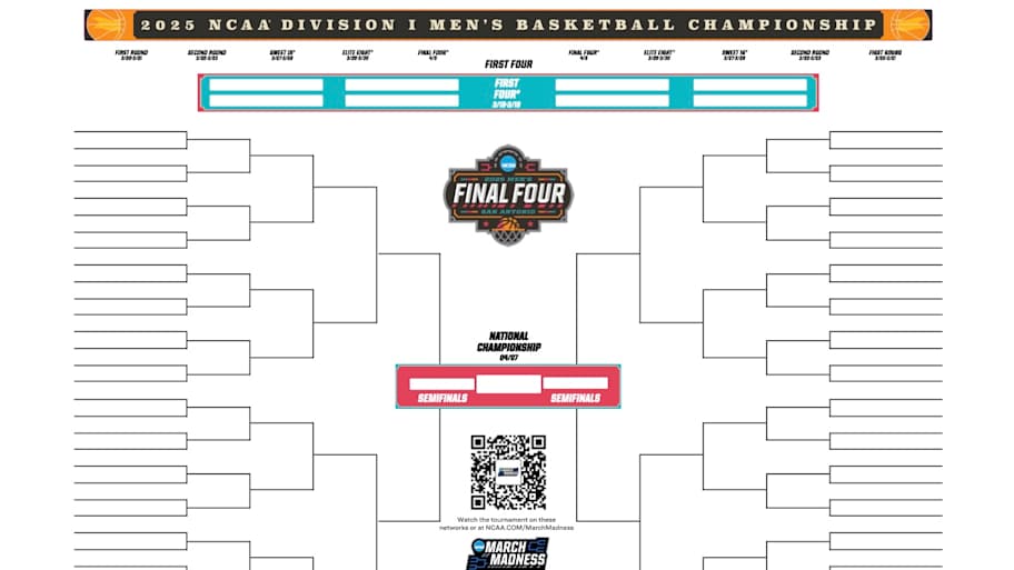 NCAA Tournament bracket 2025: Download, fill out March Madness bracket