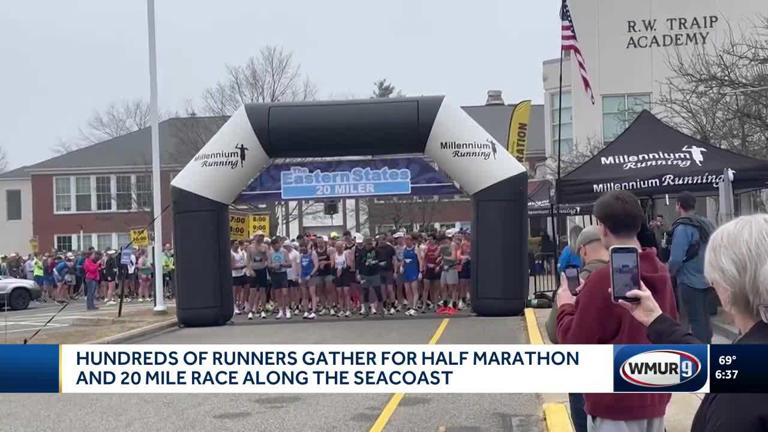 Hundreds of runners gather for half marathon and 20-mile race along the ...