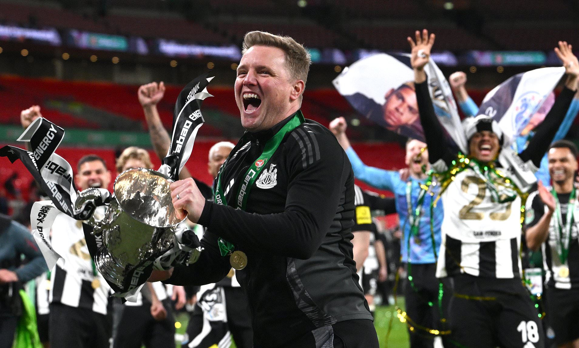 Emotional Eddie Howe holds back tears as he pays tribute to his late ...
