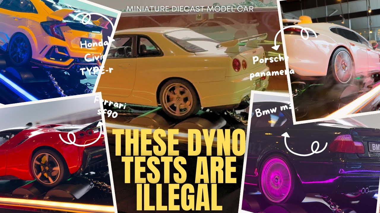 1:18 Scale Miniature Diecast Model Cars Dyno Test and Showcase Exhibition