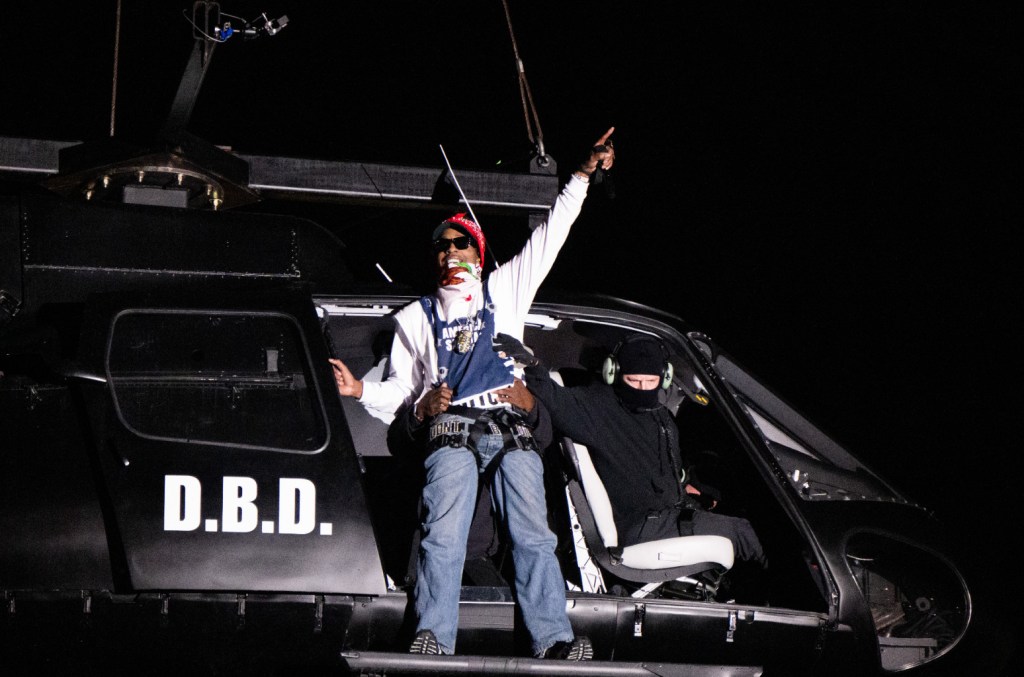A$AP Rocky Takes to the Skies for Dramatic Helicopter Performance at ...