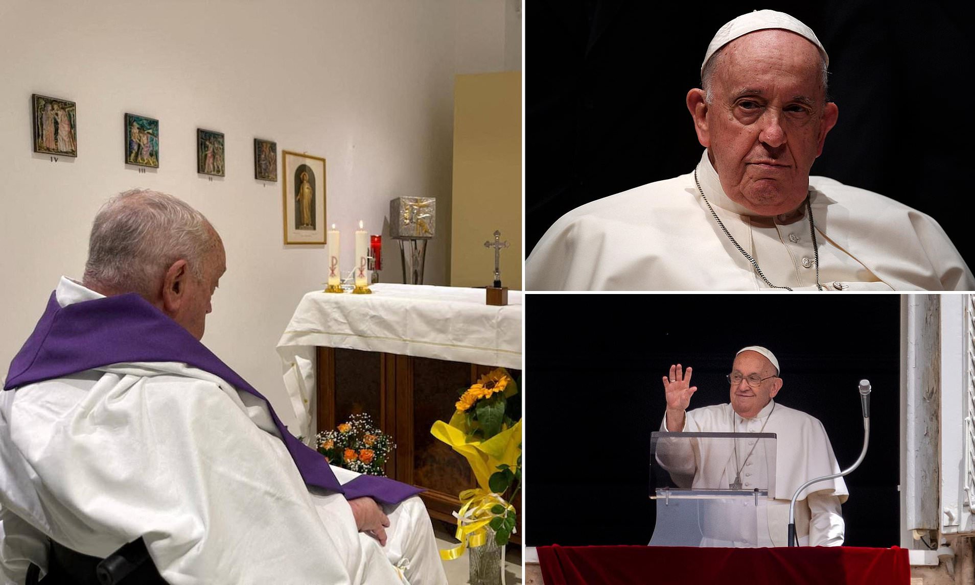 Vatican releases first photo of Pope Francis in more than a month ago