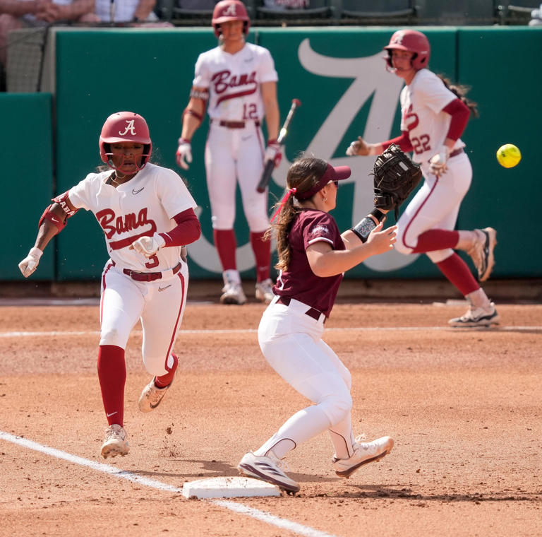 Alabama softball's bats come alive to avoid being swept by LSU in SEC ...