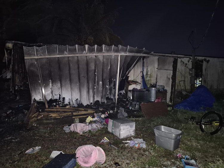 Okeechobee family displaced after fire engulfs home