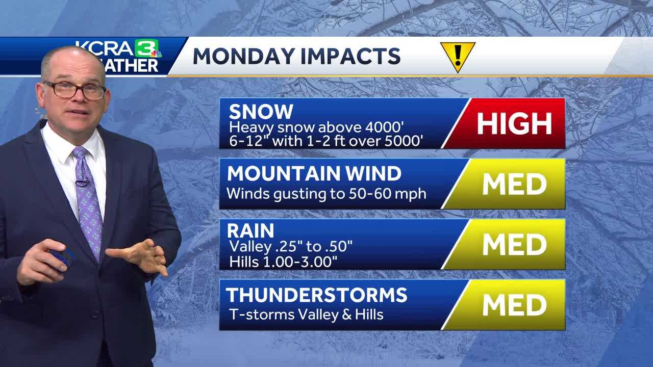 Northern California forecast: More rain, snow and wind Sunday night