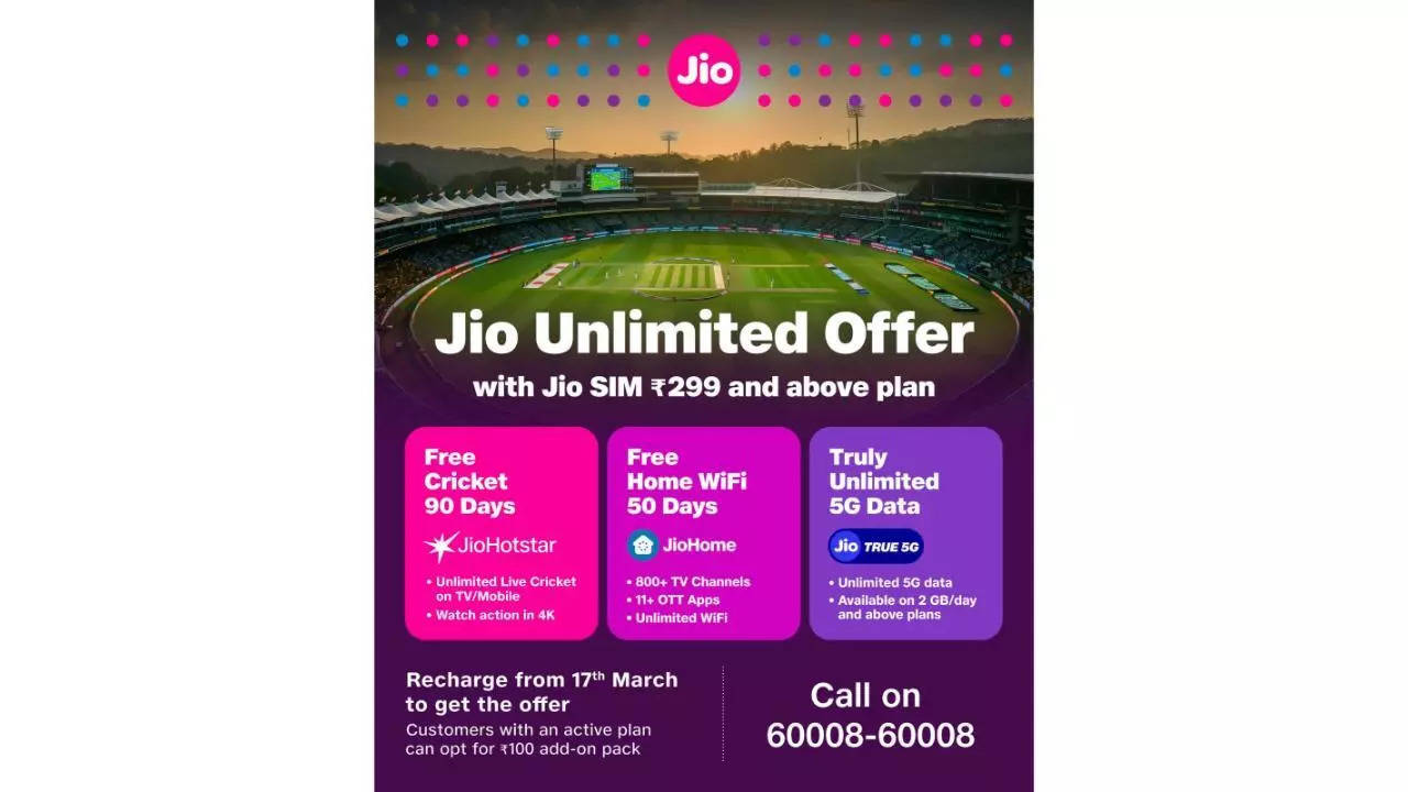 IPL 2025 for free: Reliance Jio announces Jio Unlimited plan with free ...
