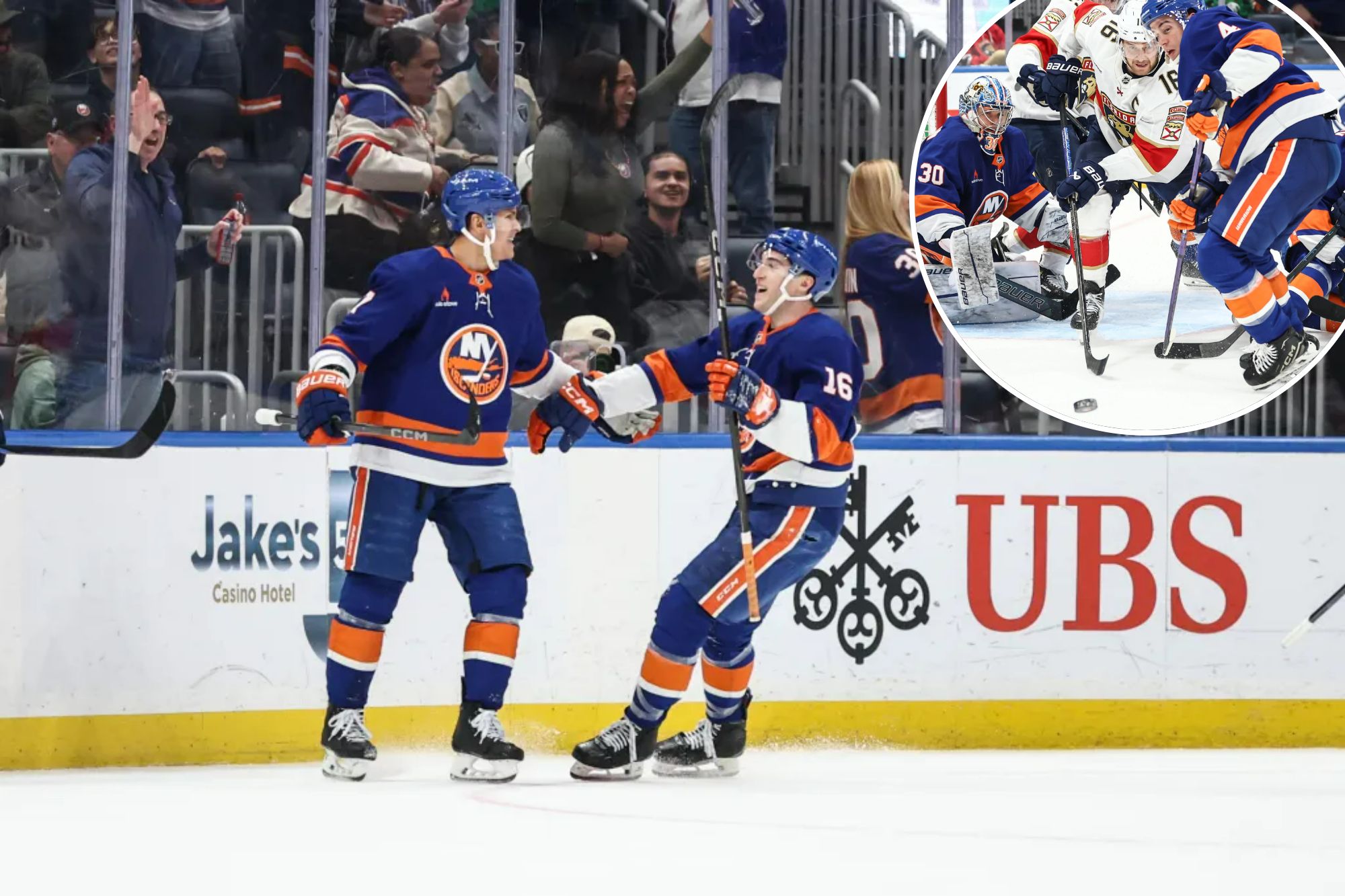 Islanders erupt with four-goal third period to stun Panthers in ...