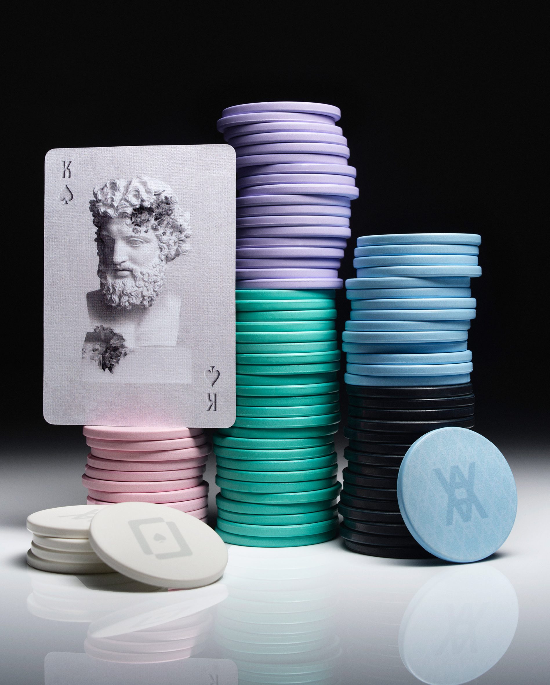 Daniel Arsham makes poker set from ceramic and linen to capture game's ...