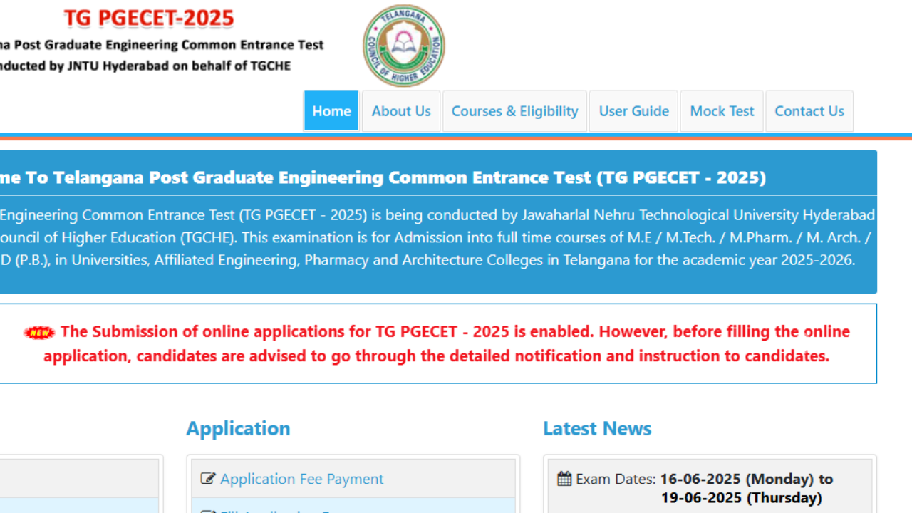 TG PGECET 2025 registration process begins at pgecet.tgche.ac.in: Check direct link, important ...