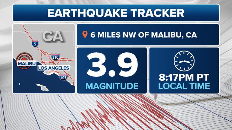 Magnitude 3.9 earthquake rattles Los Angeles area in Southern California