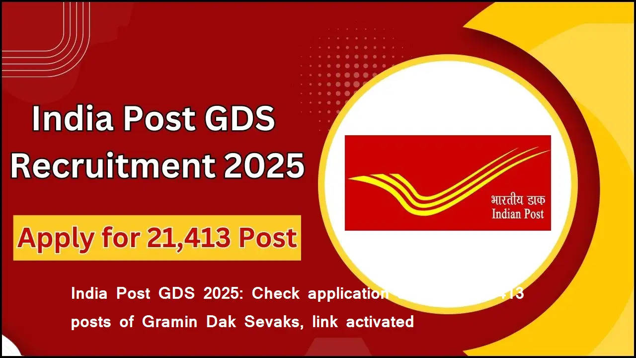 India Post GDS 2025: Check application status for 21413 posts of Gramin ...
