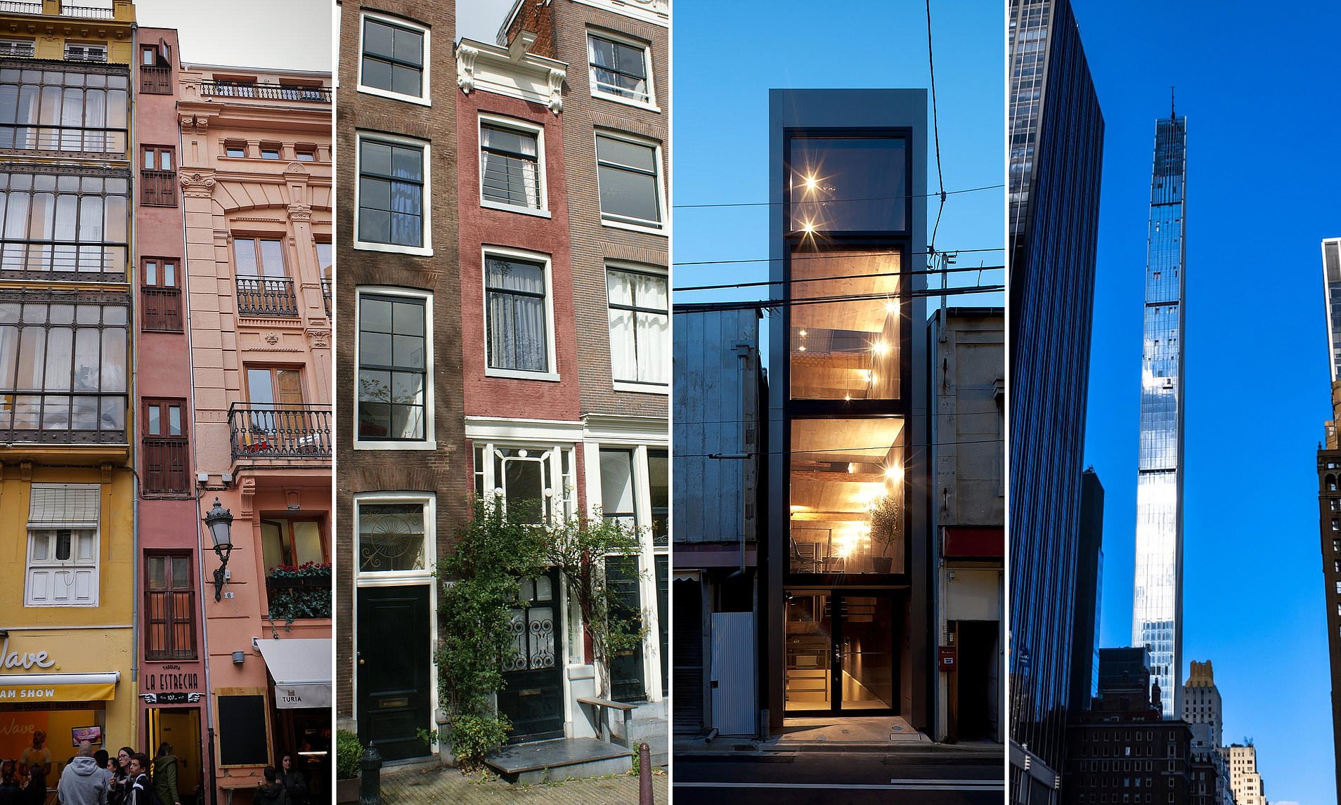 The world's skinniest buildings - from 2ft-wide 'revenge' house to New ...