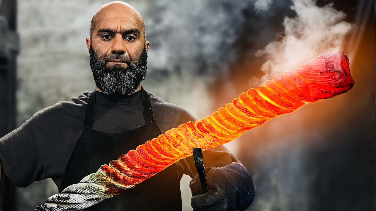 Epic Blacksmithing - From Steel Cable to Razor-Sharp Knife