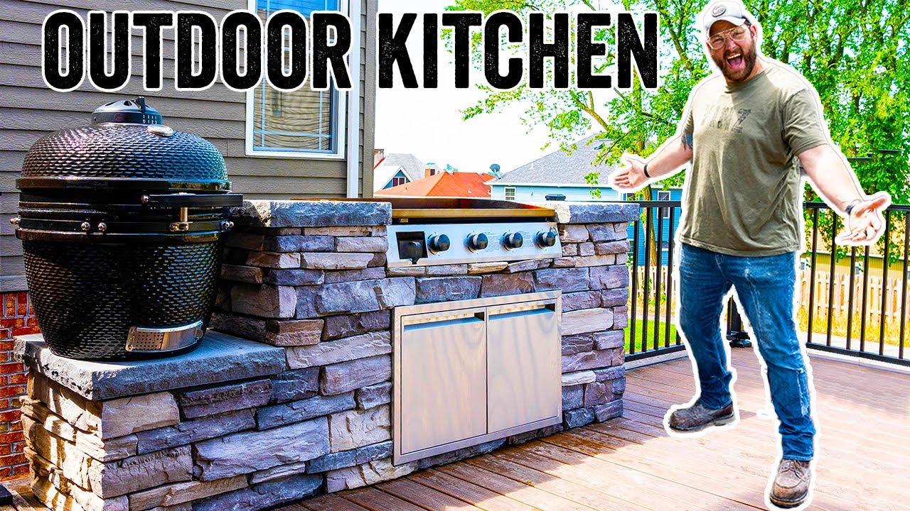 INSANE Outdoor Kitchen Build - Building an EPIC Deck Pt. 5