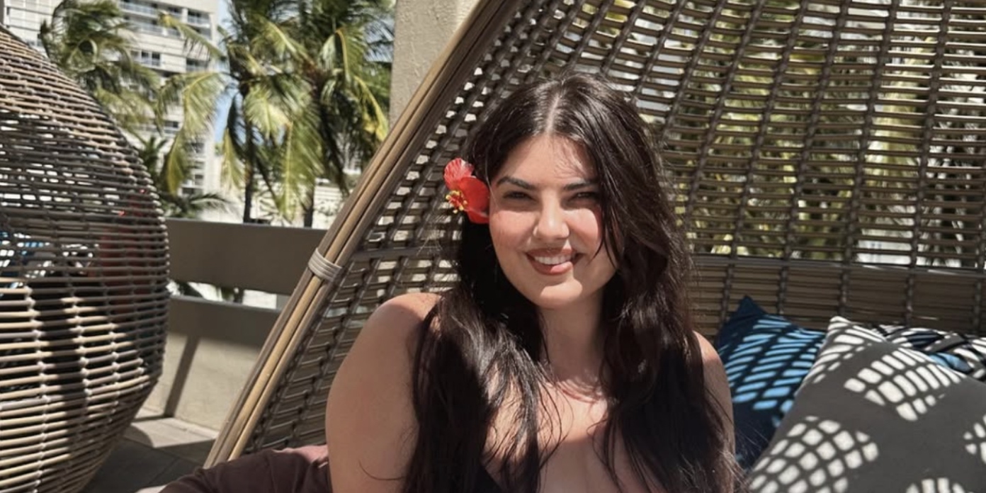 This model proves that the red mini dress suits all body types