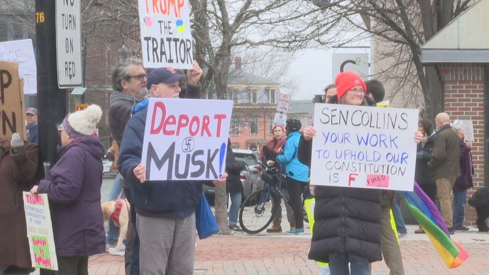 Maine protesters call out Sen. Collins for not holding a town hall in ...