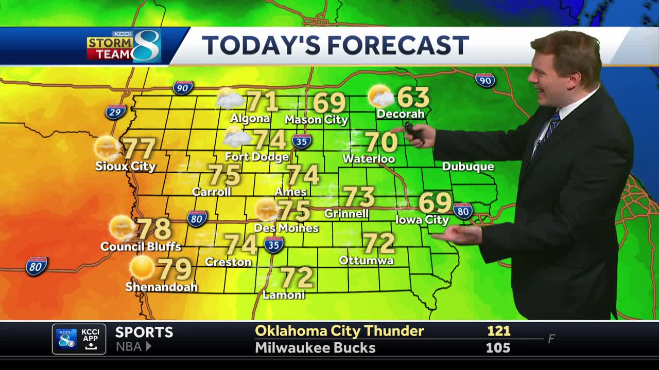 Iowa Weather: Spring warmth returns today