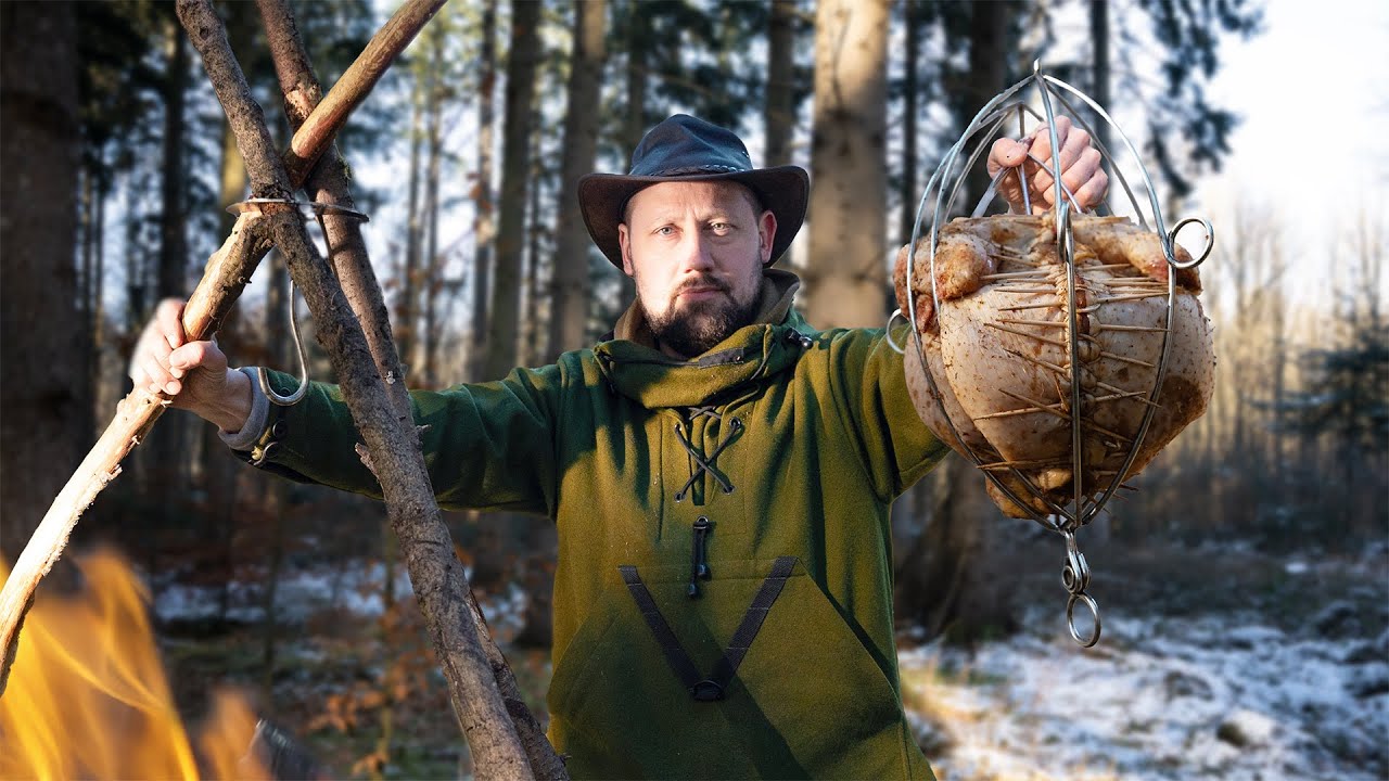 Roadkill Chicken Stuffed with Mac ‘n’ Cheese – Grilled Over Fire!