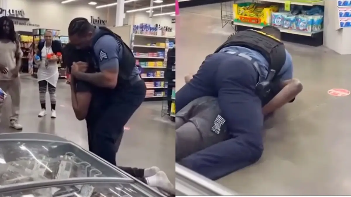 ‘Stop Choking Me!’: Video Off-Duty Kansas City Cop Taking Down Grocery ...