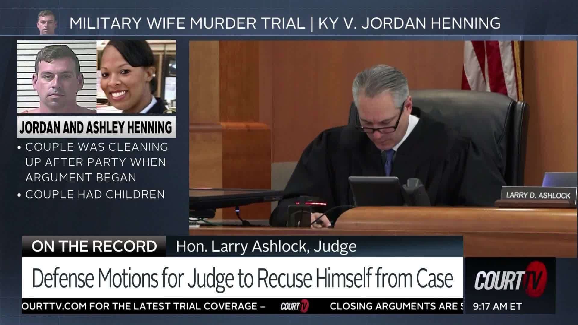 Jordan Henning Defense Motions For Judge To Recuse Himself