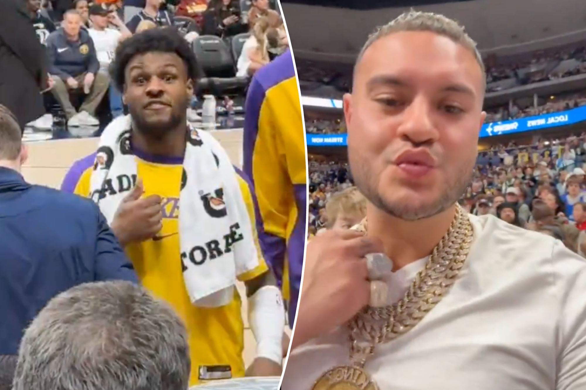 Bronny James hits back at heckler in viral video: ‘Your chain fake’