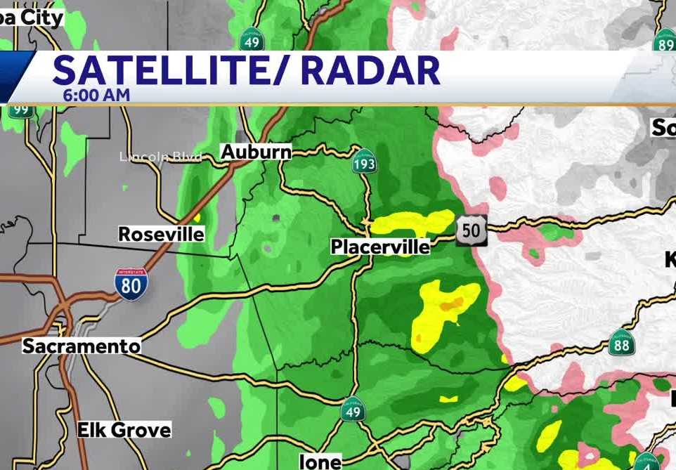 MAPS: Track Doppler radar and traffic for California rain and snow