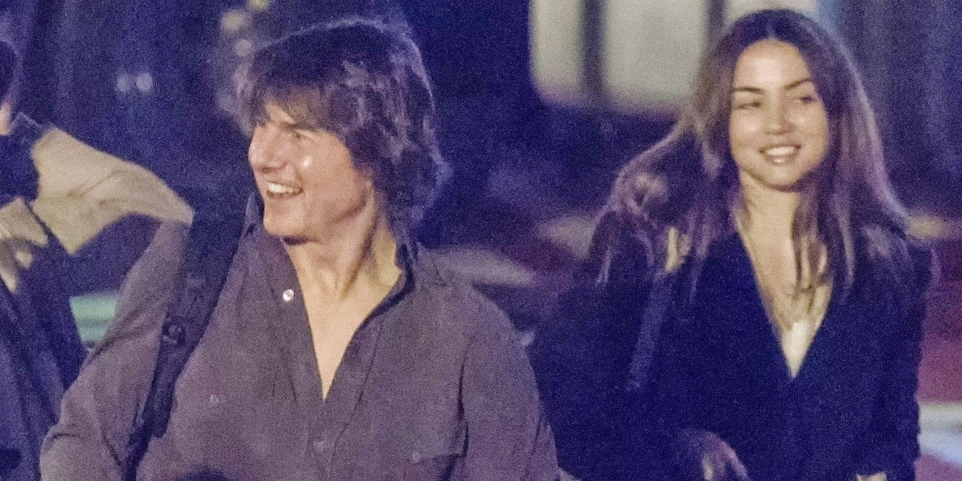 Ana de Armas and Tom Cruise Arrive in London Together via Helicopter