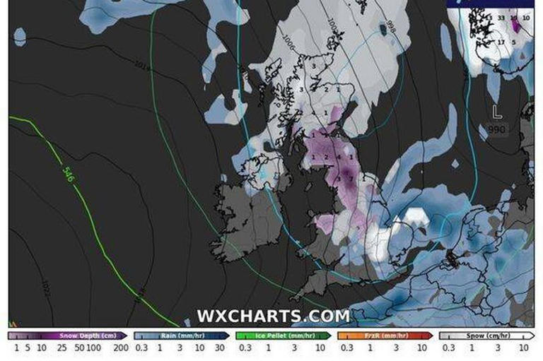 UK snow maps show 33 areas in Scotland to be hit by brutal blizzards as ...